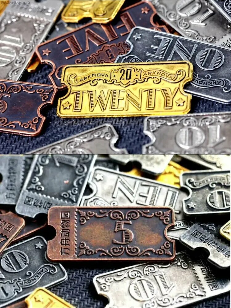 ARK NOVA: металлические Жетоны Премиум (Толстый Металл)! Для Базовой Версии Игры. Улучшите Компоненты!