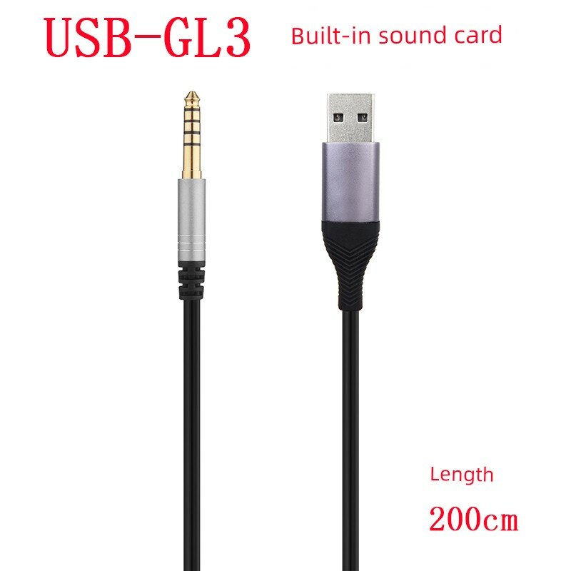 Наушники Earmax ATH-GL3/ATH-GDL3 игровой кабель 200 см с USB-звуковой картой для ПК