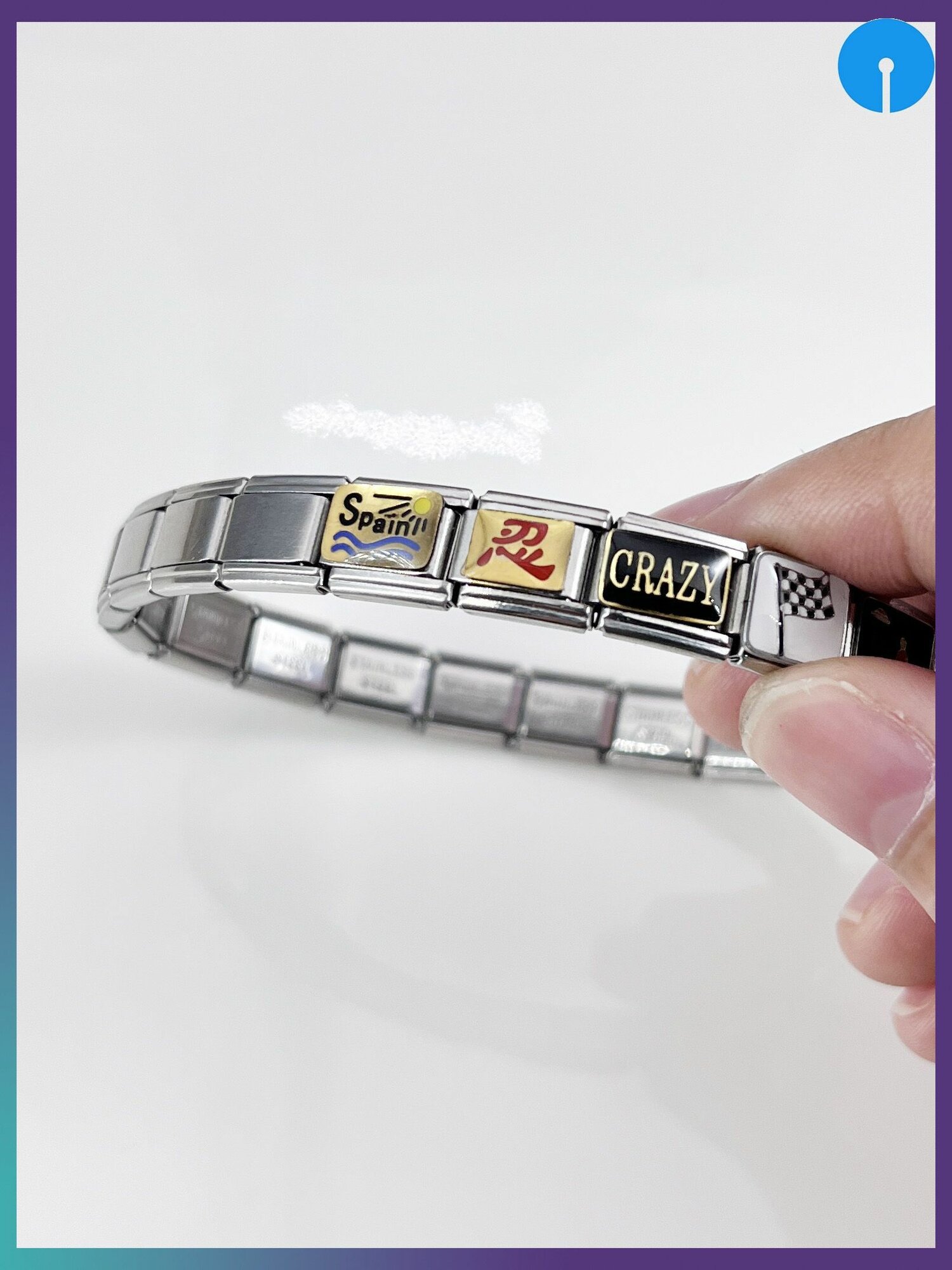 Мужской футбольный забавный узор, итальянский браслет из нержавеющей стали с подвесками, модульный