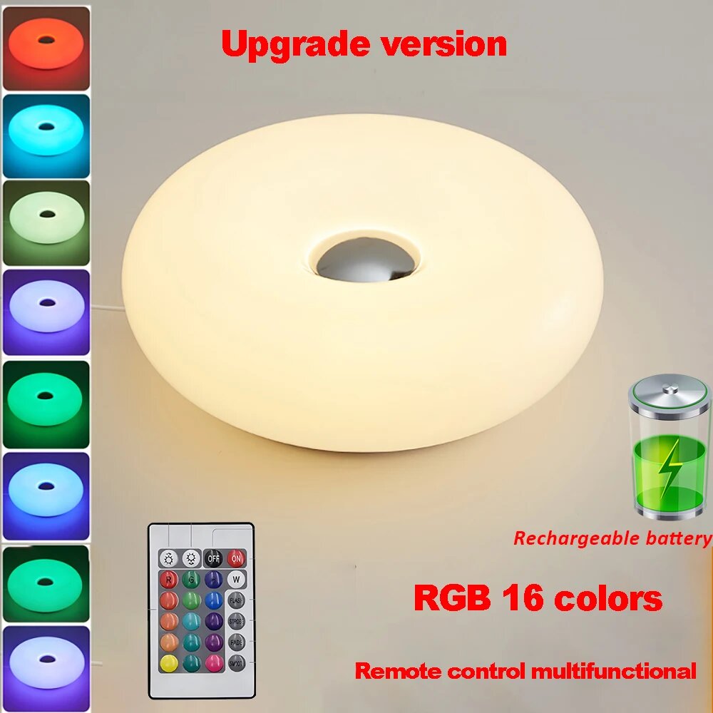 Ночник Topwinson LED настольный лампа USB 3 цвета RGB white charging