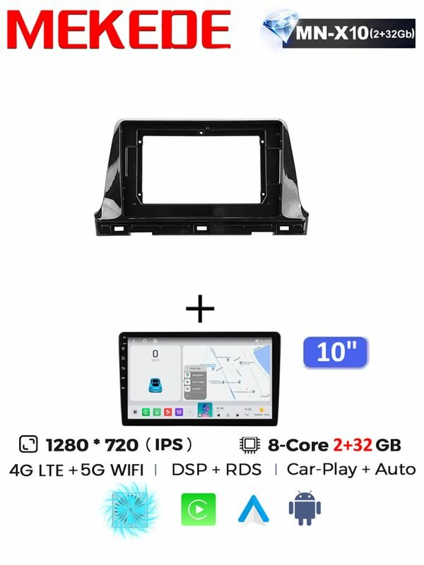 Магнитола 10.2" Mekede MN X10 Pro 2/32 Gb Kia Forte 2018-2019 (A) carplay