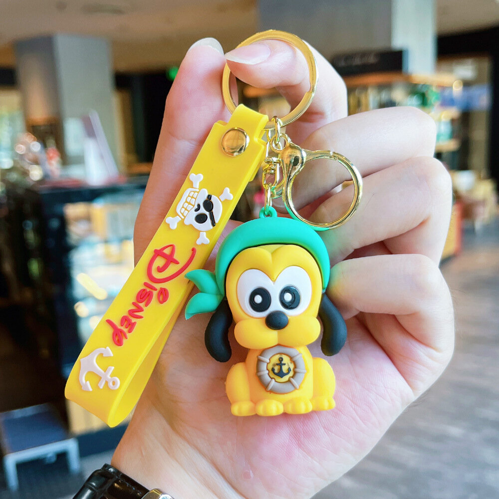 Брелок в виде пиратских Микки и Минни Маус, милый рюкзак в виде куклы, подвеска для машины, брелок, пиратский брелок Микки, щенок