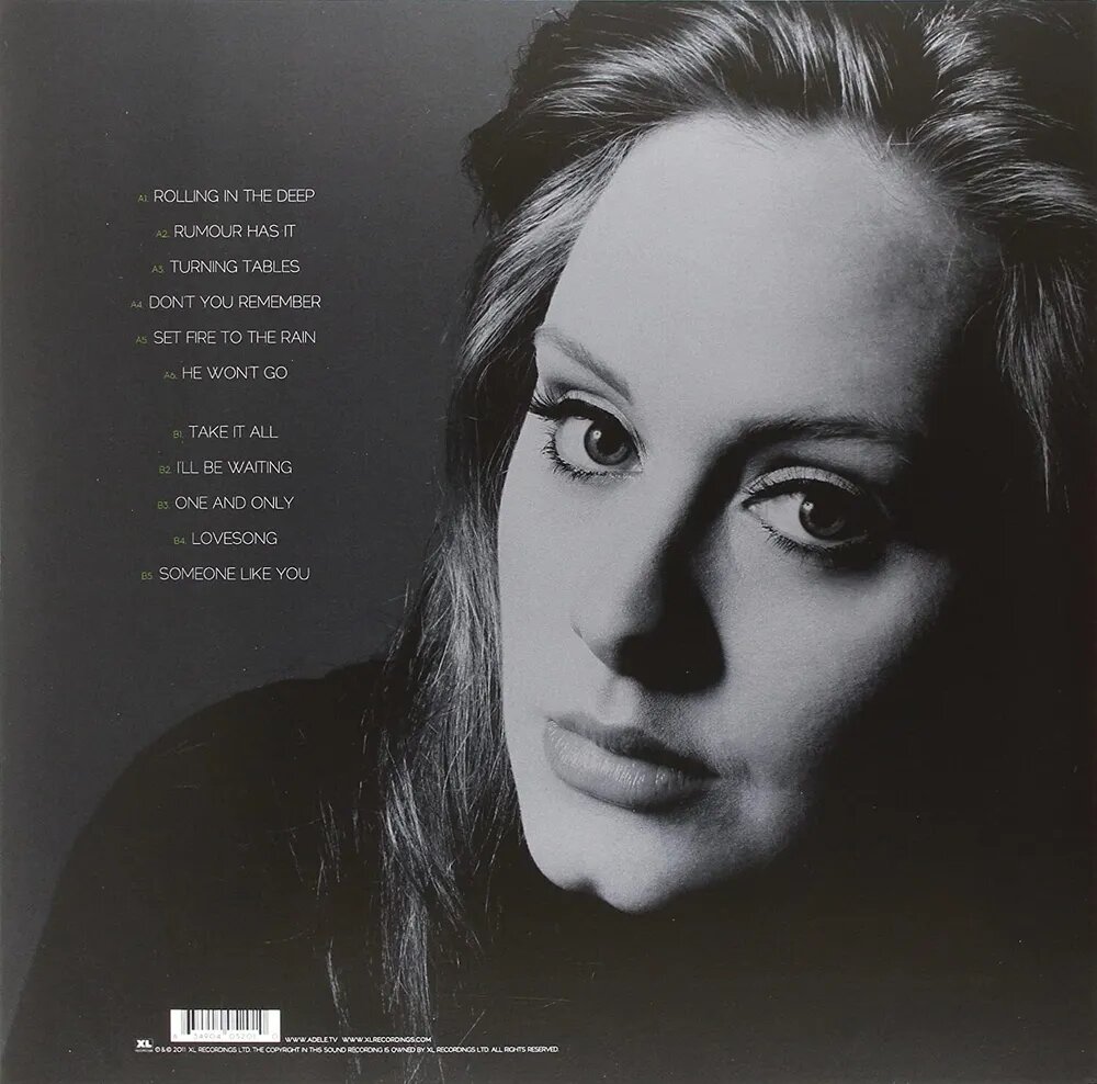 ADELE - 21 (LP) виниловая пластинка — фото 1