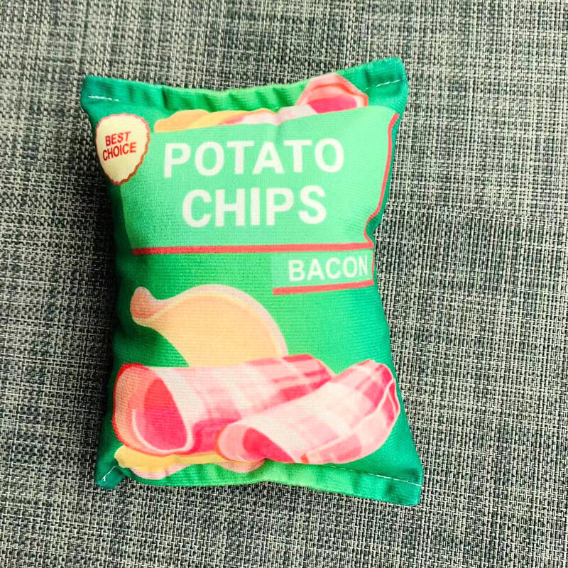 Звонящие бумажные звуковые игрушки для домашних животных картофельные чипсы моделирование устойчивые к укусам Мягкие