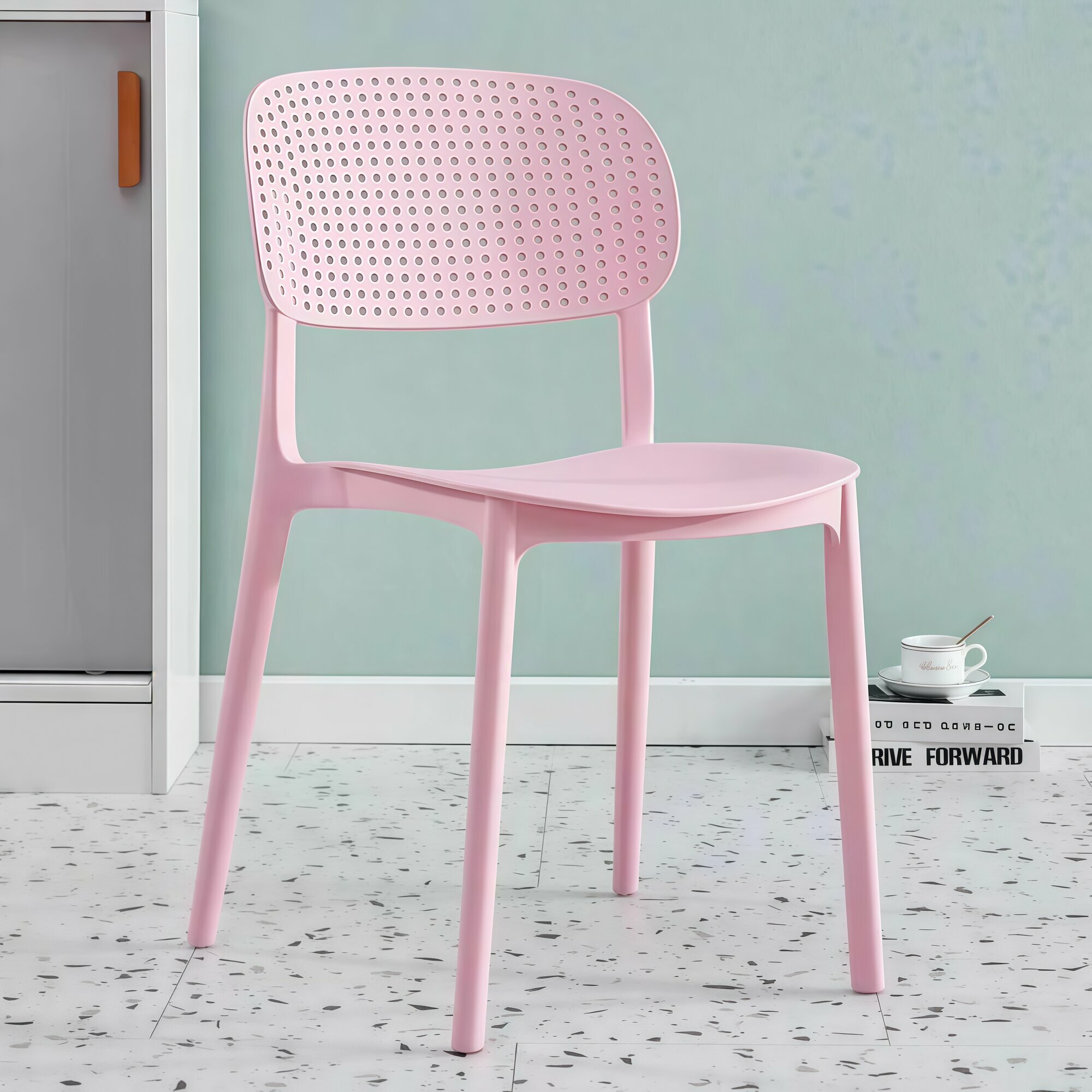 Стул Nova Home Textile, розовый, эргономичный, с подлокотниками, для офиса