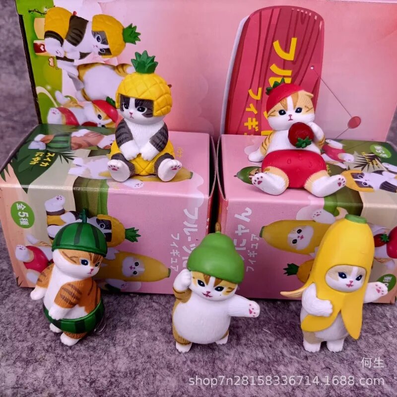 Коллекция фигурок "Милый Кот" Fruit Party, 5 шт.