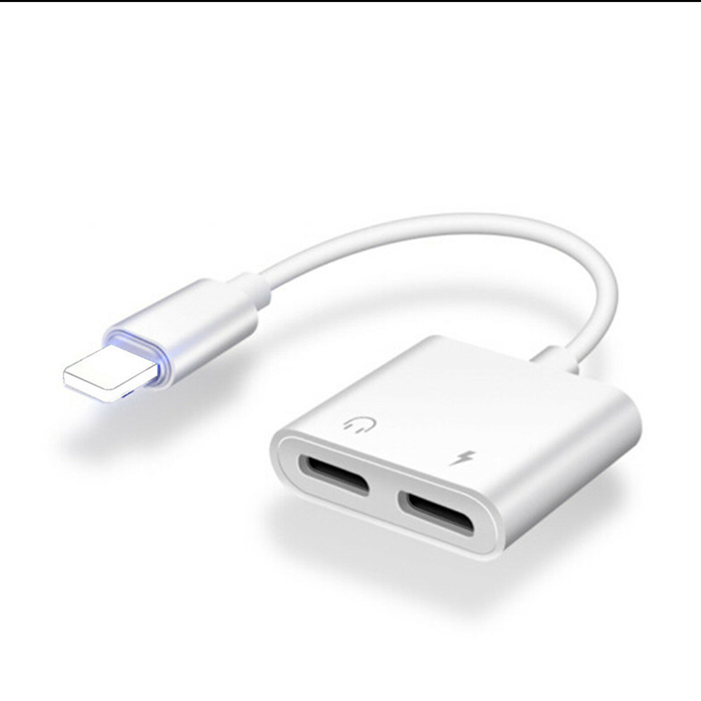 Двойной адаптер USB-C и 3.5 мм аудио для iPhone, зарядка и прослушивание, Lightning в 3.5 мм