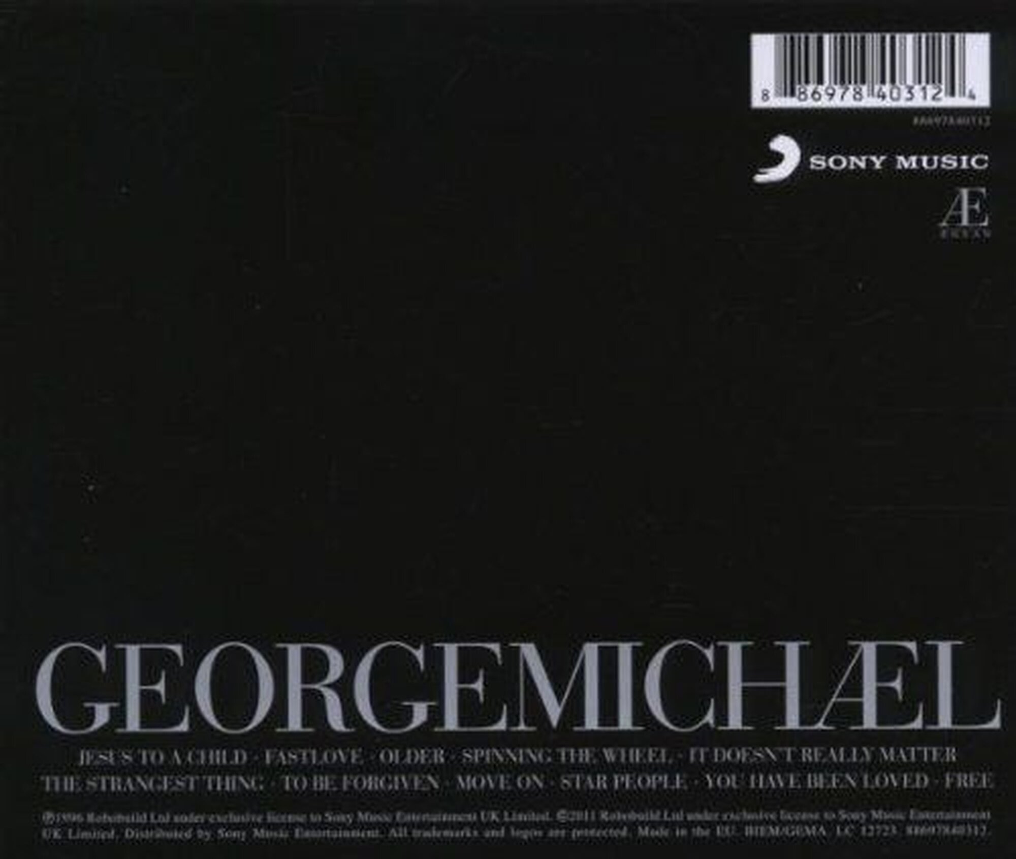 Audio CD George Michael Older, Sony Music, Lounge, Chillout, Downtempo, 2011, 1 диск — фото 1