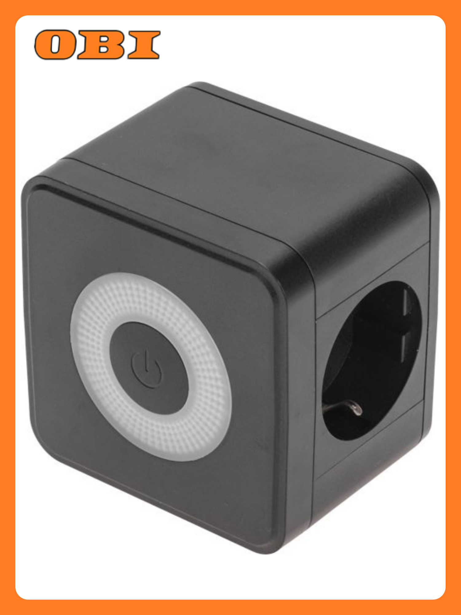 Двойник электрический REXANT "Куб", черный, IP20, с ночной подсветкой, USB-разъемы