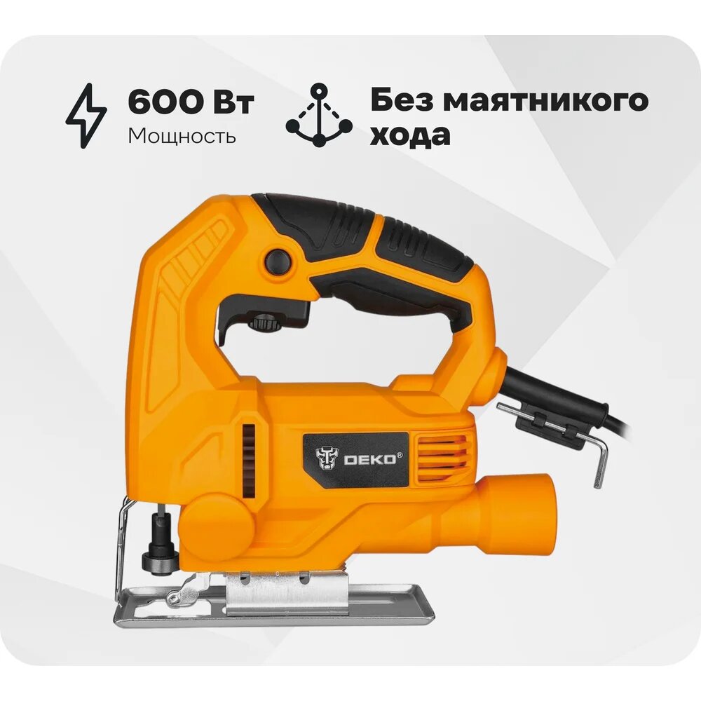 Электролобзик DEKO JSDK-600, 600Вт 085-1157, металл, для распиливания дерева