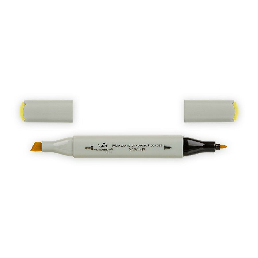 Маркер спиртовой VISTA-ARTISTA Style SMA-01, двухсторонний, цвет J122 желтый пастельный (VISTA-ARTISTA SMA-01 J122)