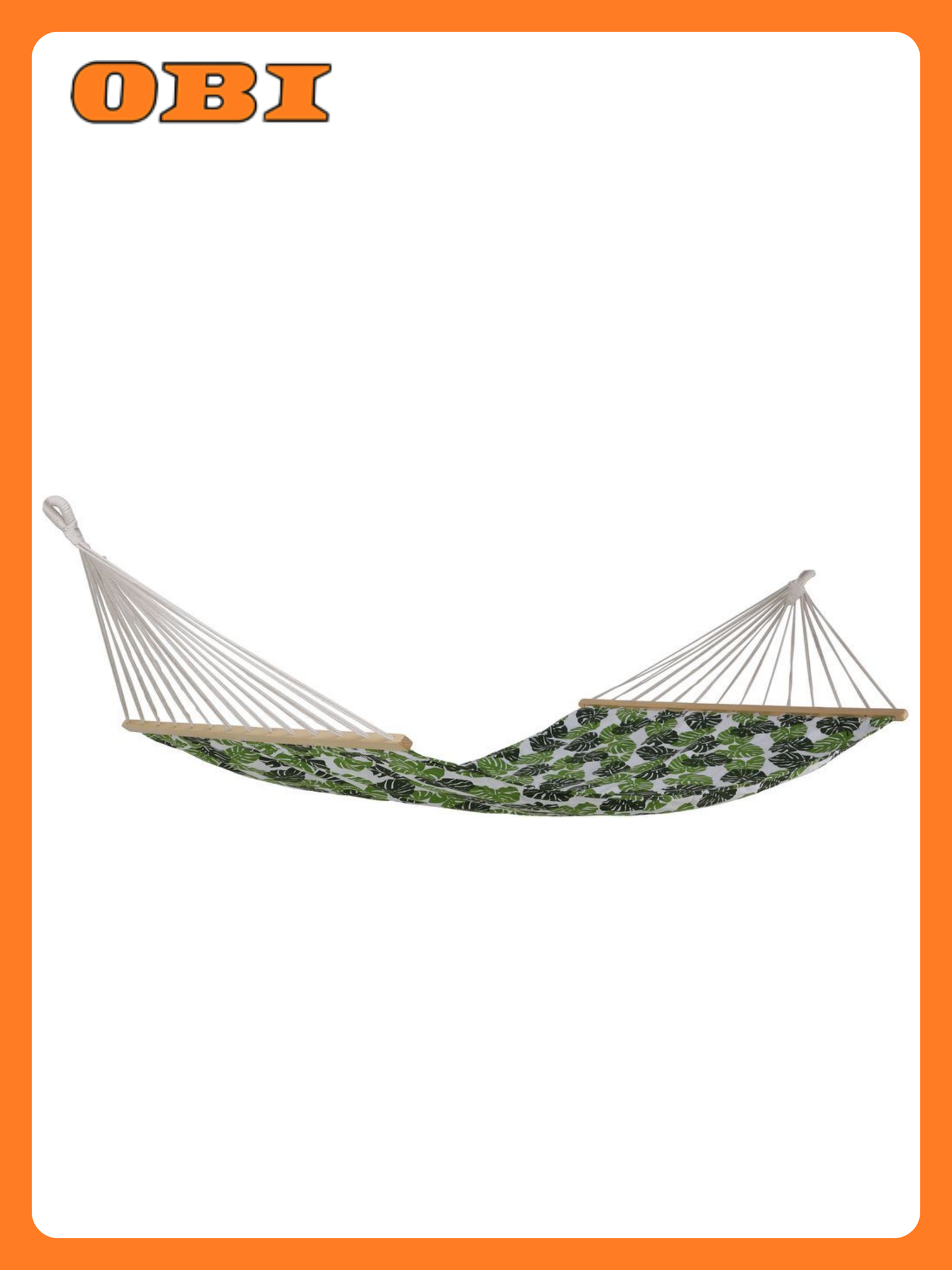 Гамак садовый Dinuba с тропическим принтом из полиэстера 200х140 см