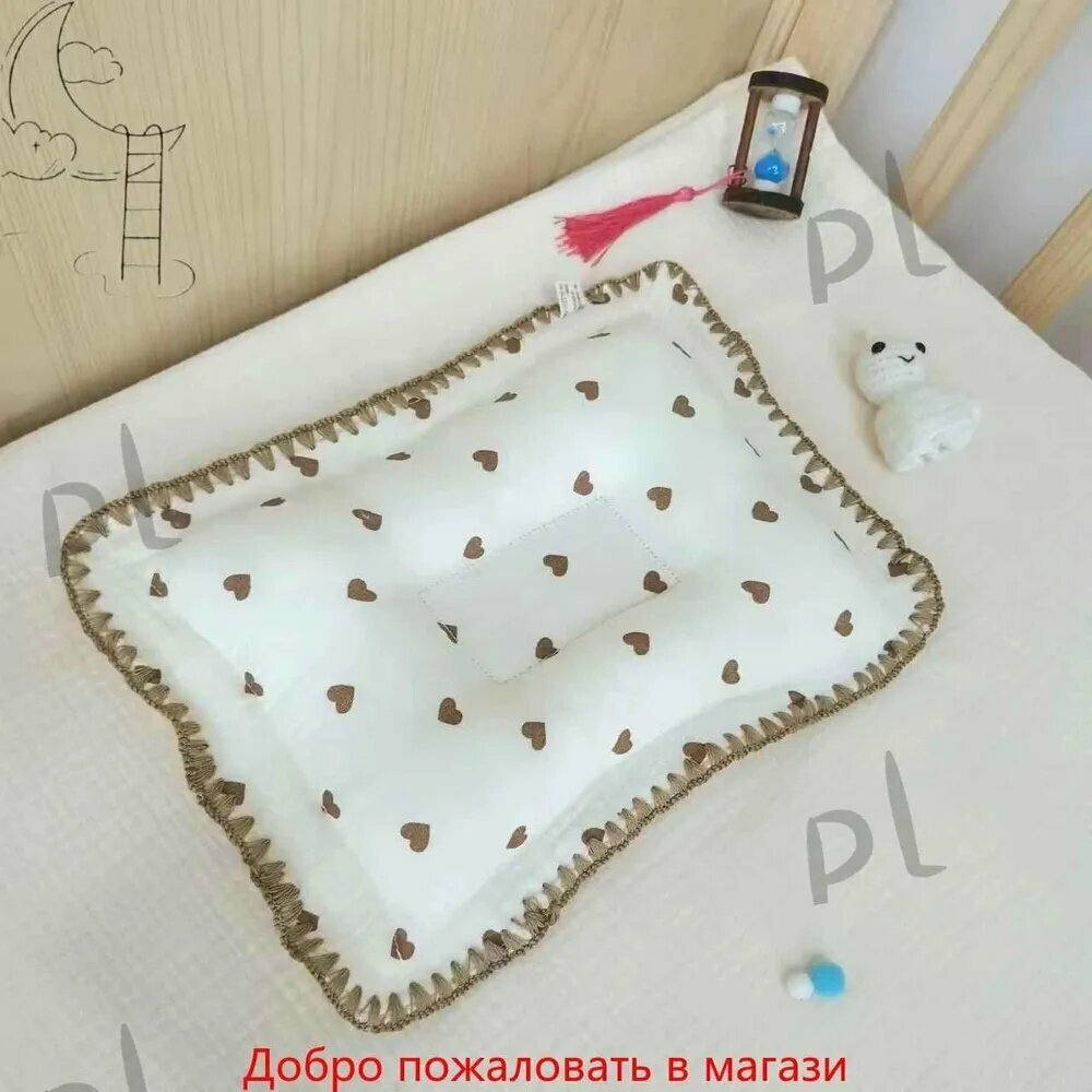 Подушка для новорожденных 25x40 см, Хлопок