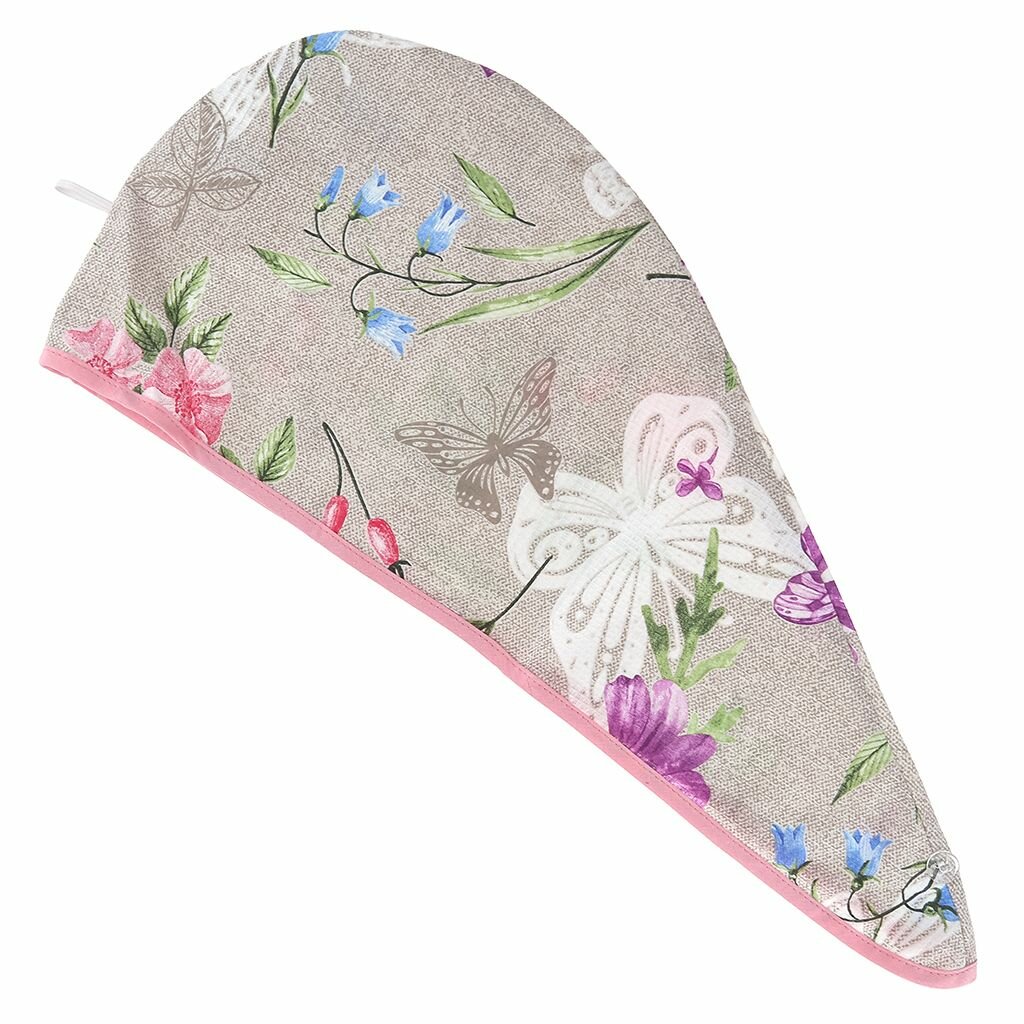 Чалма для бани и сауны Домашняя Мода лето , вафельная, хлопок 100%, 28х62 см (Чб-1)