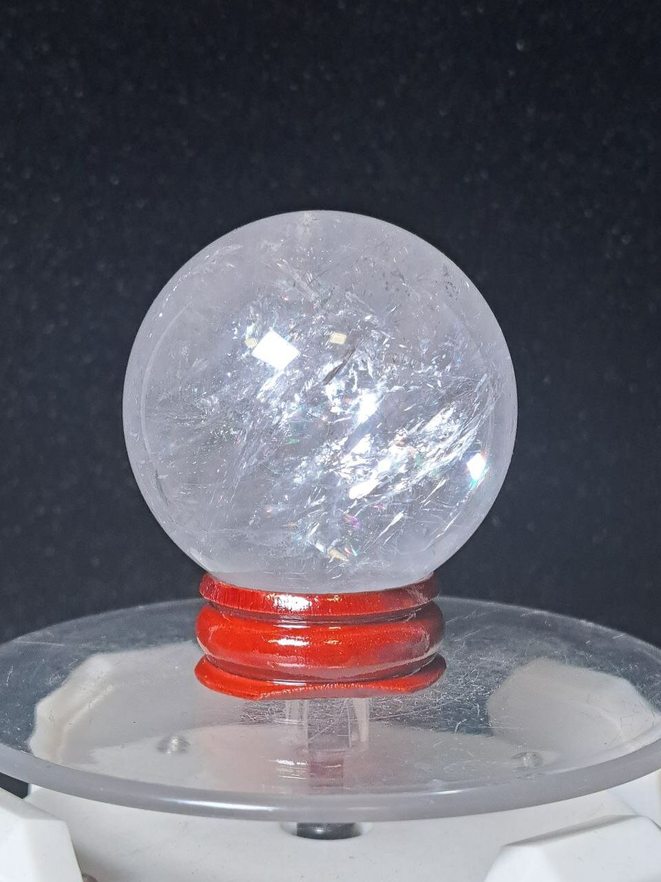 Шар горный хрусталь, натуральный камень, амулет, талисман, оберег, декор для дома, интерьера, 135 гр