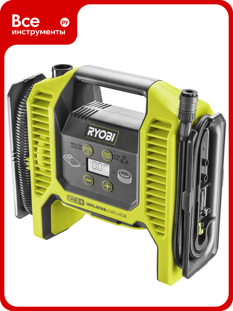 Компрессор Ryobi ONE+ R18MI-0, накачки шин