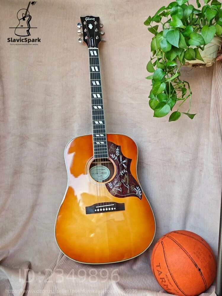 Акустическая гитара Полуакустическая Акустическая гитара 6-струнная, корпус Ель 41"