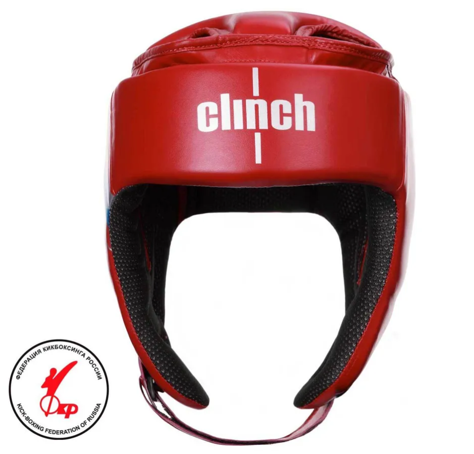 Шлем боксерский "Clinch Helmet Kick" красный (размер L)