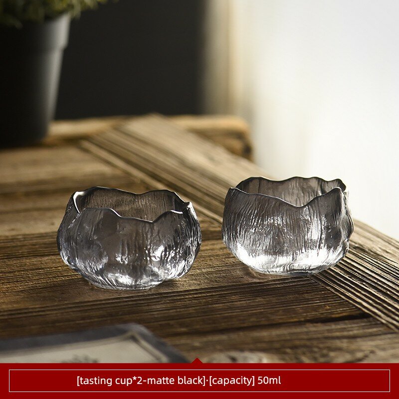 Керамическая чаша с крышкой из хрустального стекла в форме лотоса для домашнего использования, чаша для заваривания