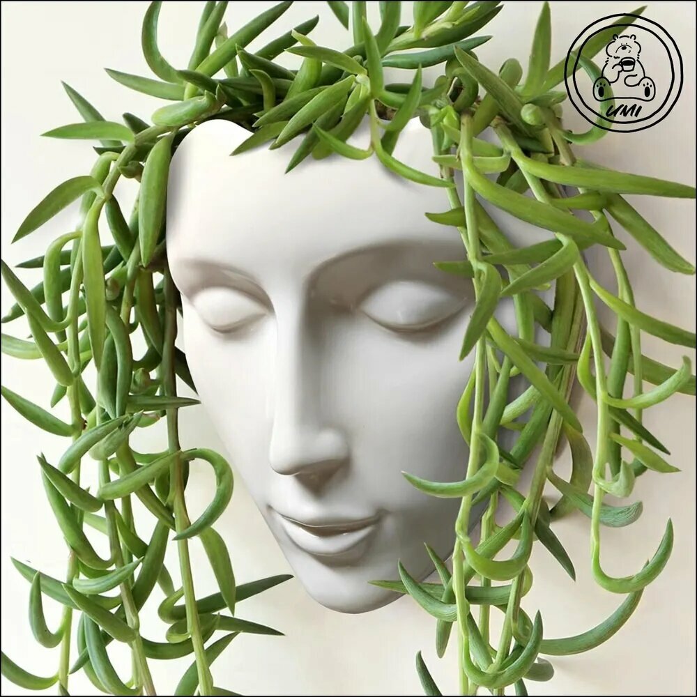 Кашпо 17 см, цвет белый