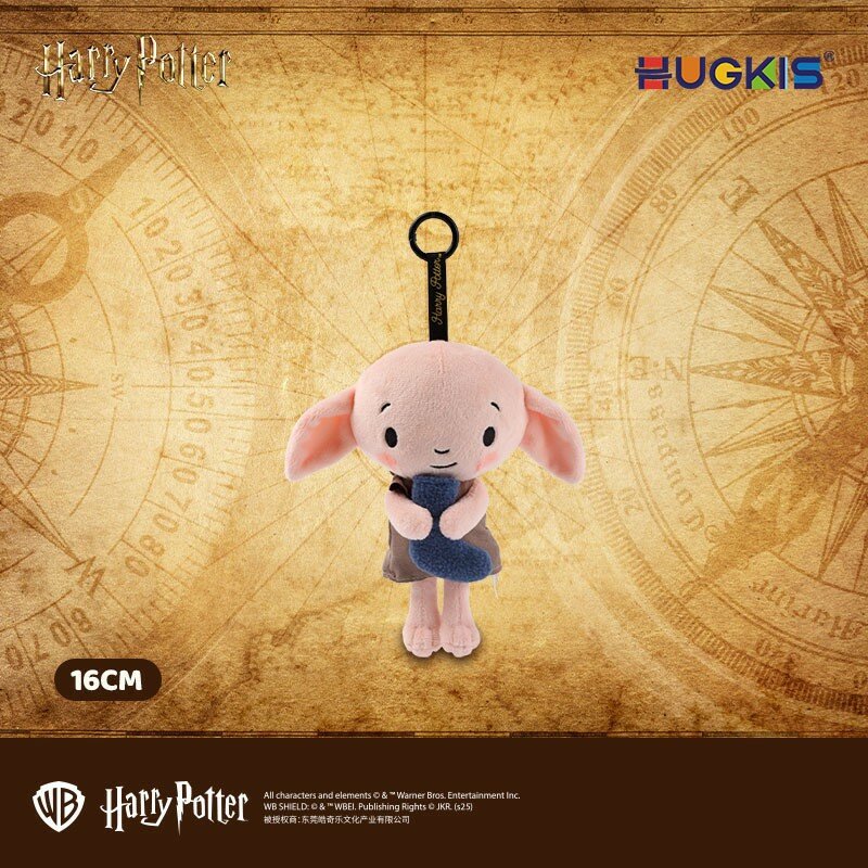 Плюшевая игрушка Гарри Поттер, кукла Добби, аксессуар для рюкзака Гермионы, брелок для сумки, брелок для ключей для женщин.