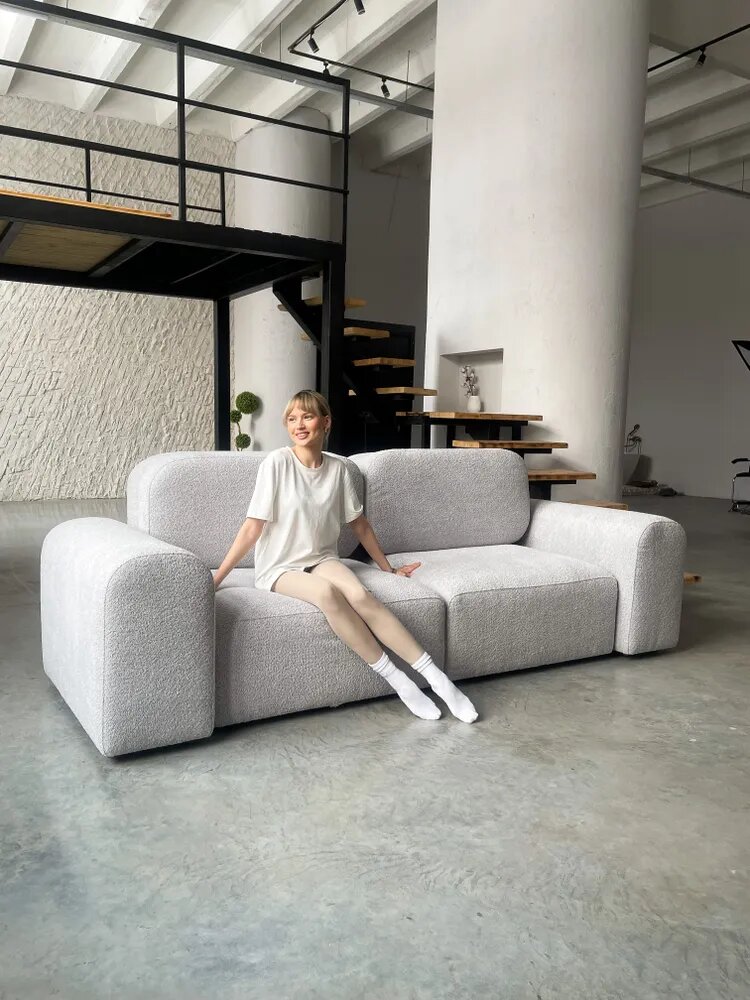 Прямой диван Парма, модульный Лофт, независимый пружинный блок, универсальный угол, 280х100х90см