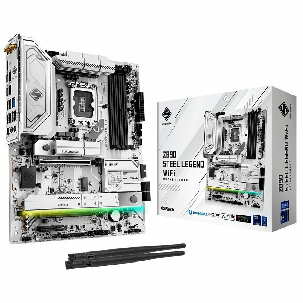 Материнская плата ASRock Z890 STEEL LEGEND WIFI, LGA1851, ATX