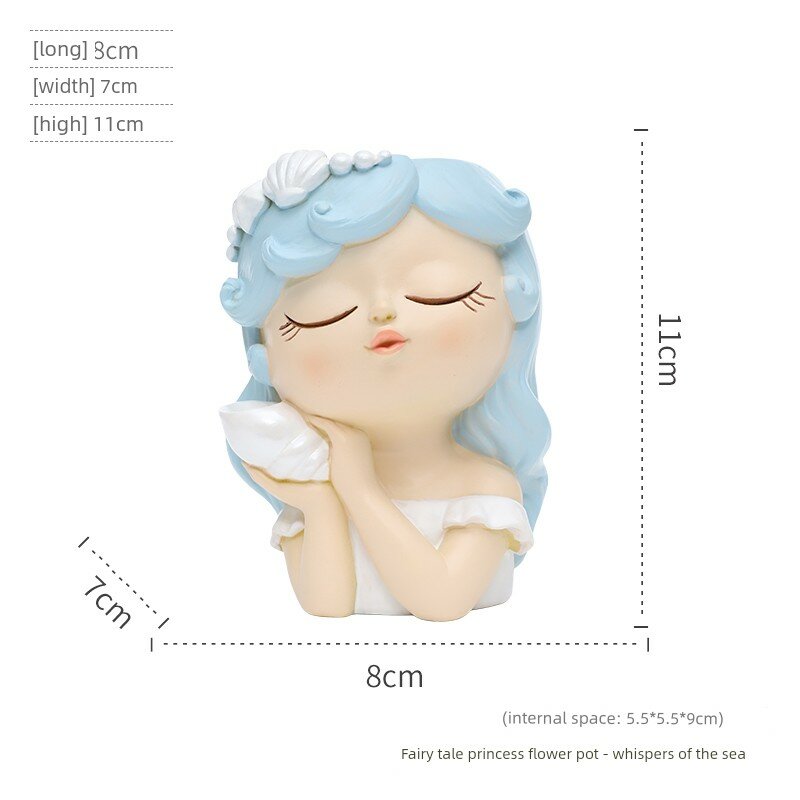 Маленький цветочный горшок в виде феи, милый аватар девочки, легкий люкс и высококачественный дизайн, креативное