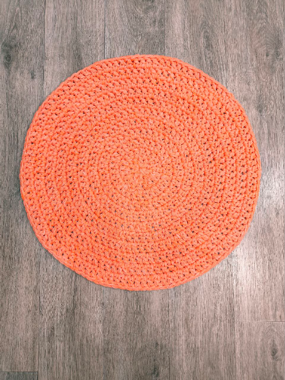 Эко коврик. Вязаный хлопковый ковер, ручной работы для гостиной, спальни, детской, прихожей, ванной и бани.