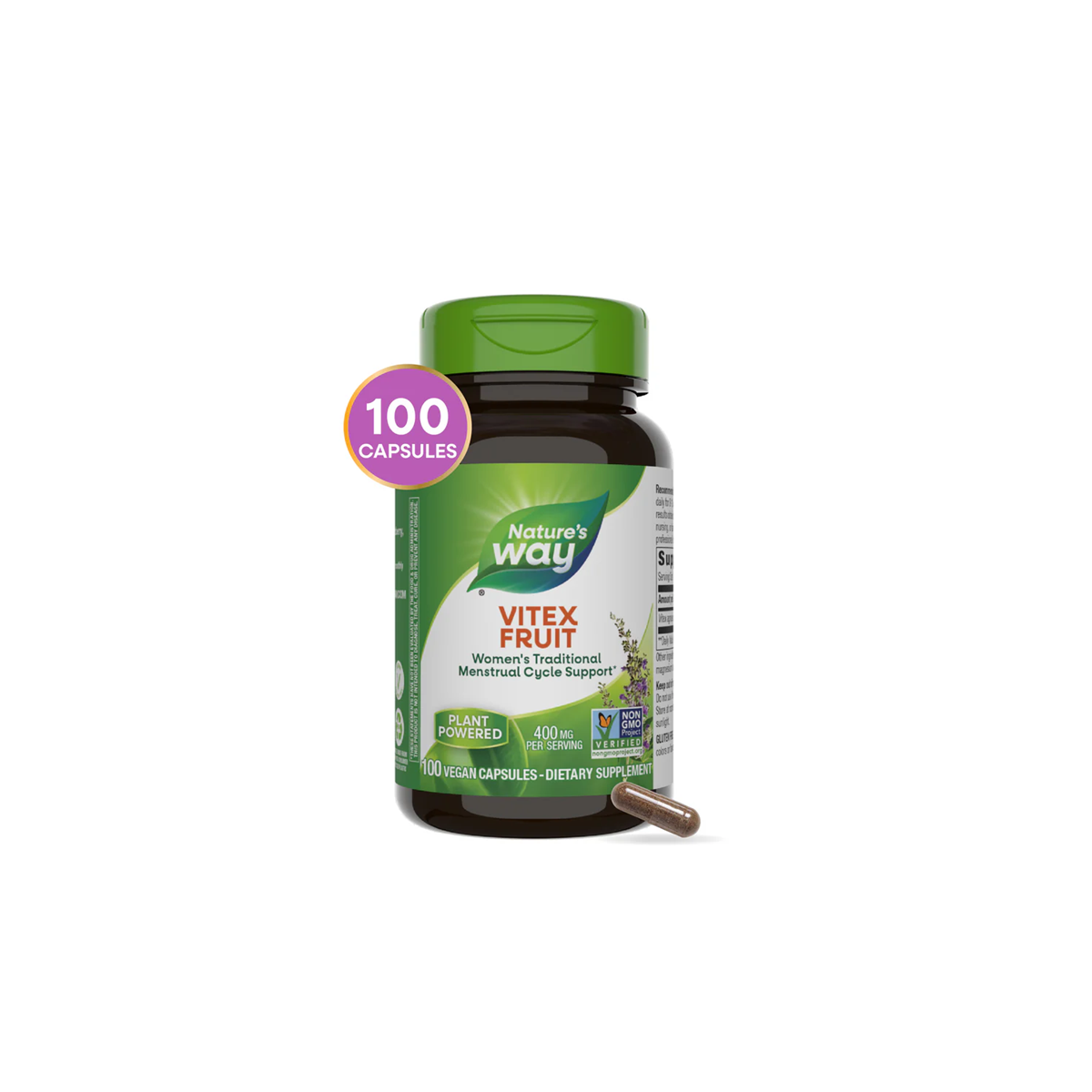 Nature's Way, Vitex, Витекс священный для женского здоровья, прутняк обыкновенный в капсулах, 100 шт.