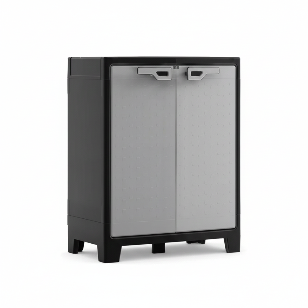 Шкаф хозяйственный Keter Armadio Basso Titan, Италия, напольный, распашные двери, 1 секция, серый