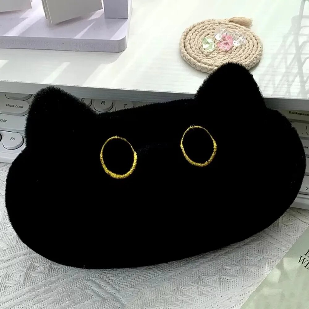 Плюшевый пенал черный кот No tail