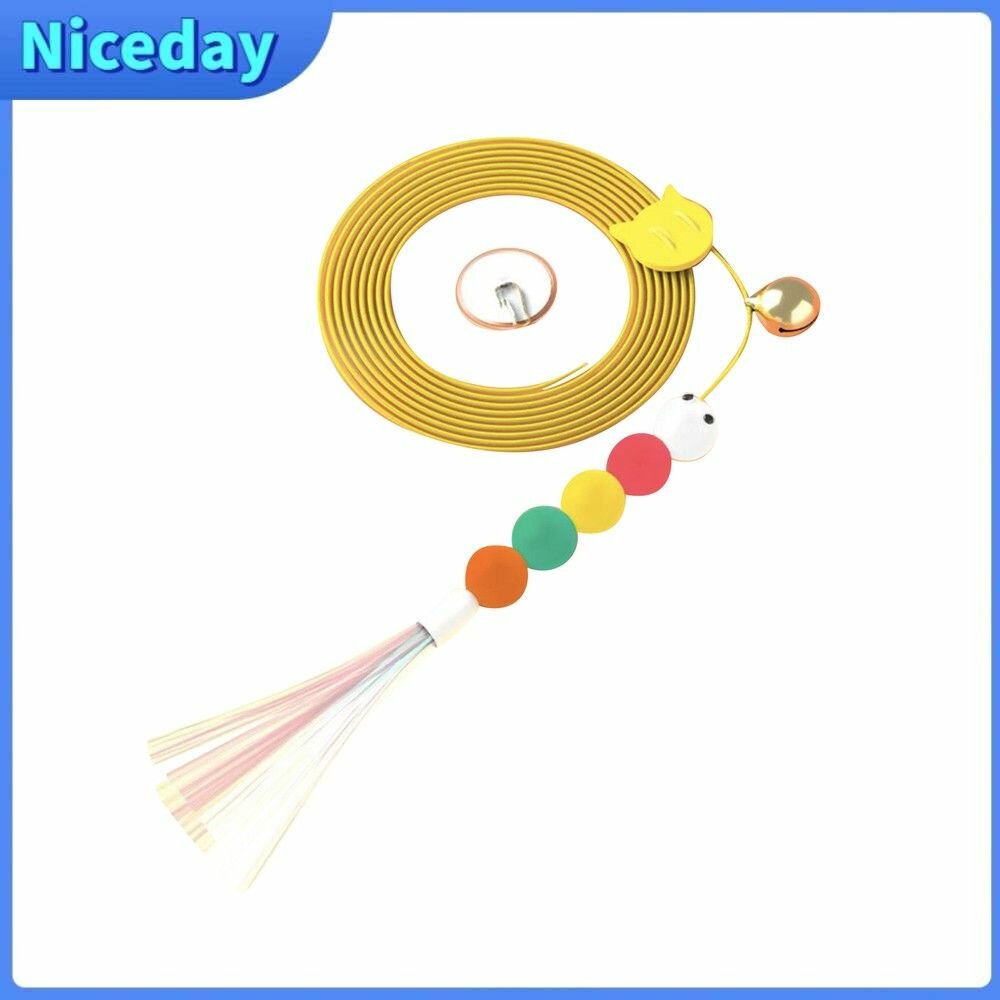 Подвесная игрушка для кошек, интерактивная, с колокольчиком, в форме червяка.