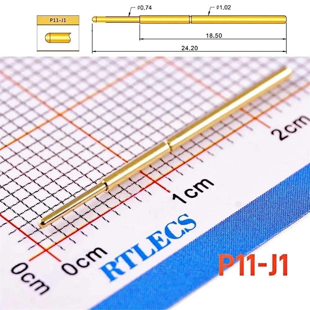 RTLECS Тестовые щупы P11-J1, позолота, 100шт