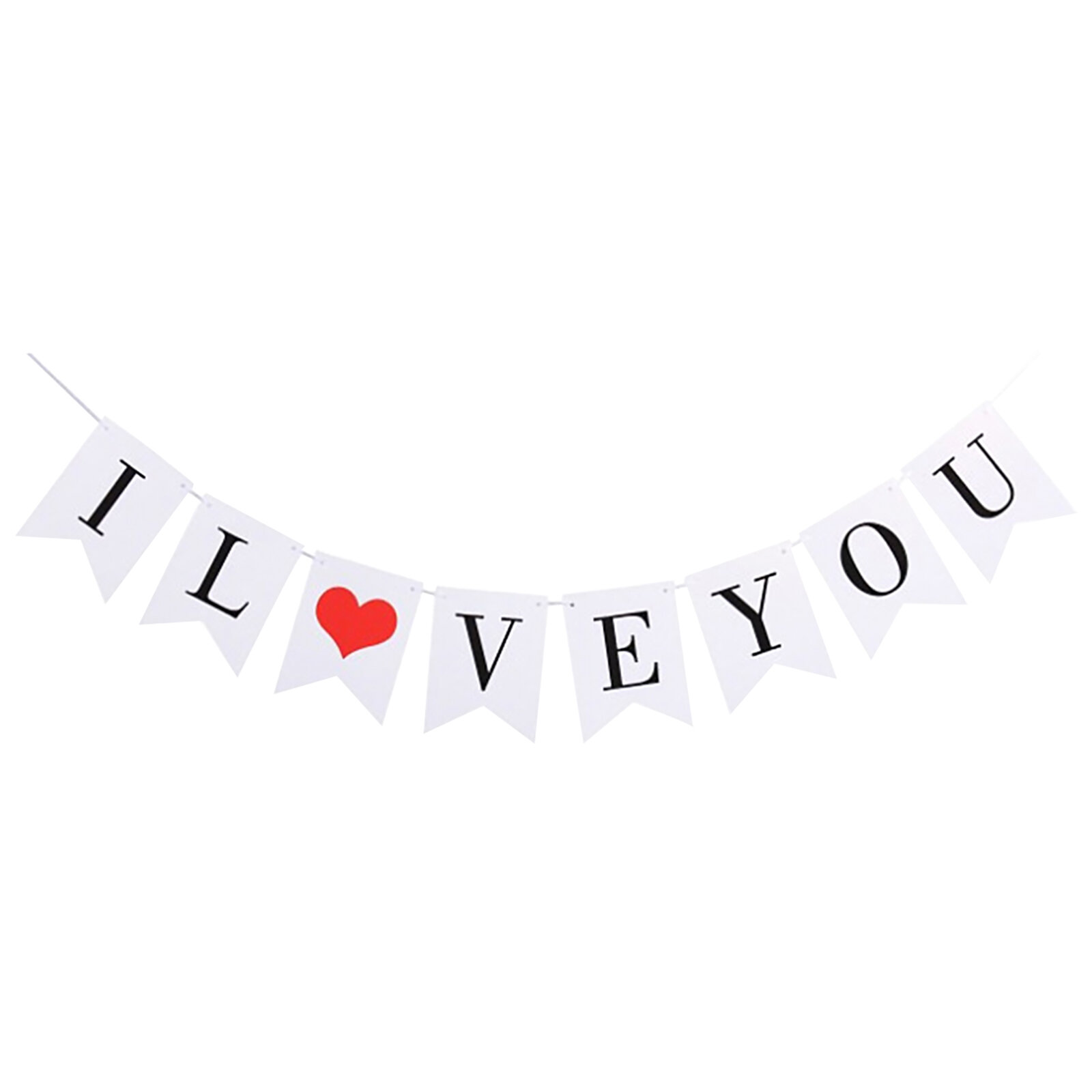 Гирлянда для свадьбы I LOVE YOU, баннер, плакат, гирлянда, флаги, атрибуты для фотобудки, для дождя невест, свадьбы, помолвки, материал: бумага, цвет: разноцветный, количество: 1 шт.