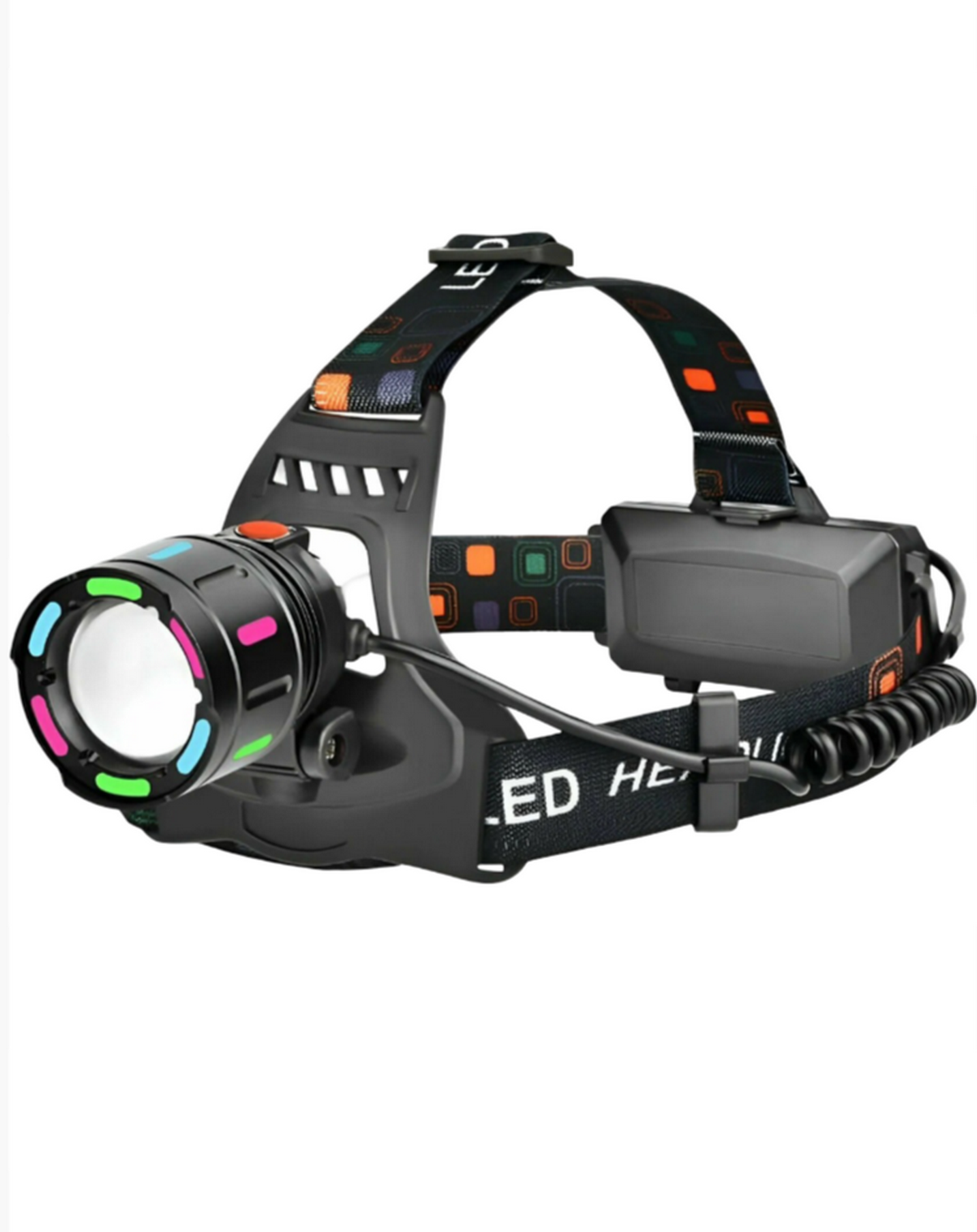 Фонарь налобный многофункциональный, яркий Огонь MT-T63-PM30-TG (черный)