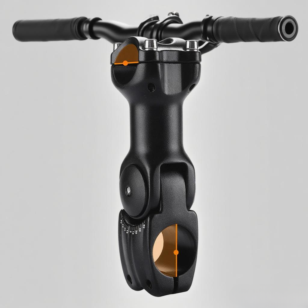 Стойка для руля велосипеда регулируемая с углом 60 градусов из алюминиевого сплава адаптер для переднего руля дорожного велосипеда размеры 31.8*90mm, 31.8*110mm, 31.8*130mm, 25.4*90mm, 25.4*110mm черный диаметр передней части 28.6mm диаметр руля 31.8mm и