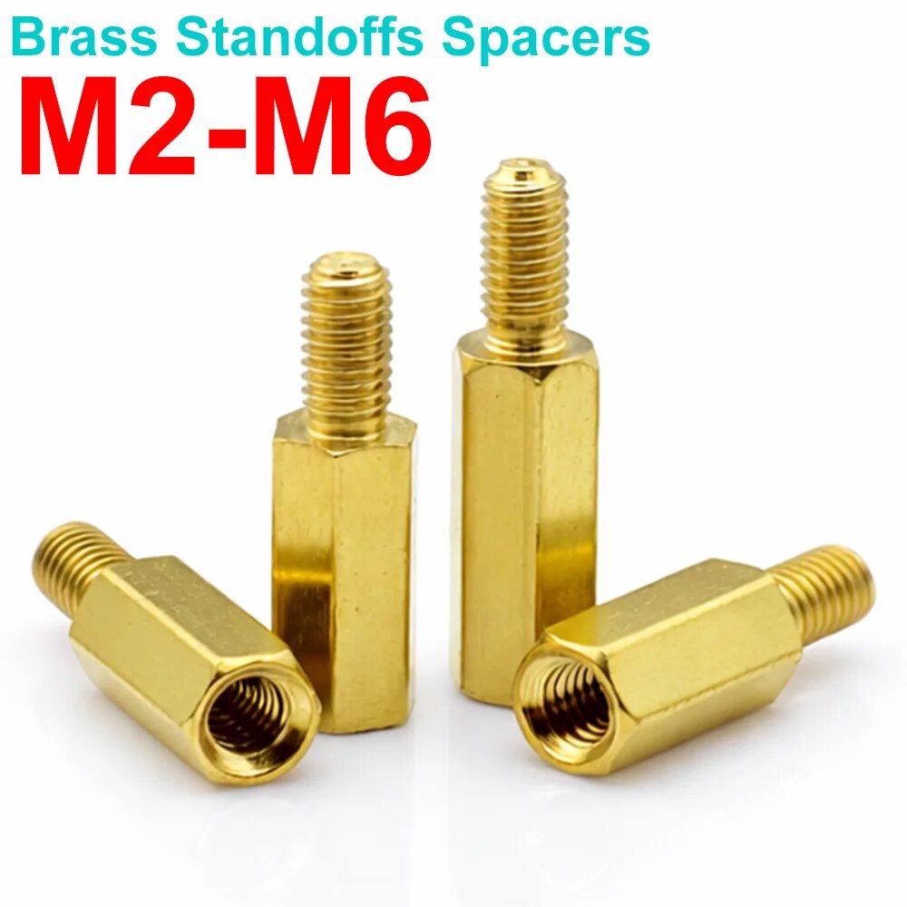 Zimir шестигранные латунные прокладки для материнской платы M2 M2.5 M3 M4 M2.5 plus 4mm(20Pcs), 20mm