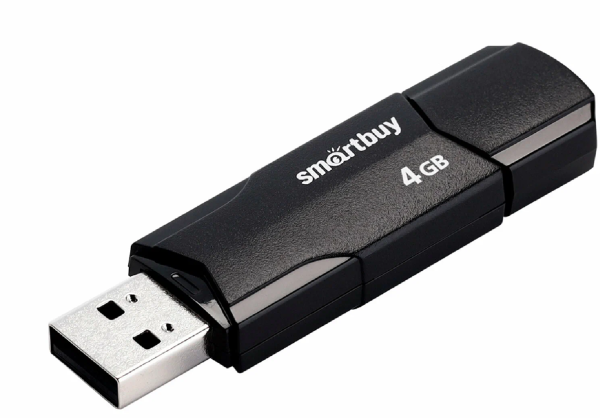 USB Флеш-накопитель Smartbuy Clue USB 2.0 4GB Черный (SB4GBCLU-K)