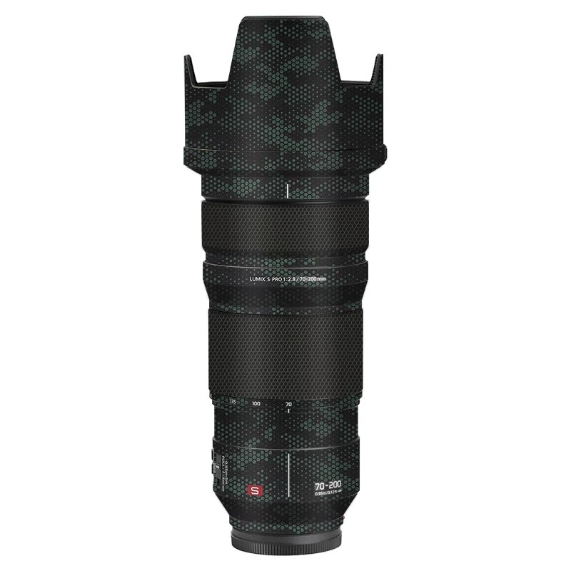 Пленка для объектива Panasonic Lumix S Pro 70-200mm F2.8 - Зеленая змеиная чешуя, 3M клей