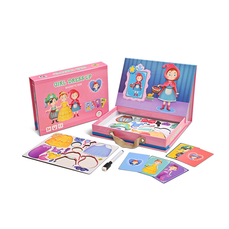 Головоломка с магнитными деталями принцессы для детей 3-6 лет: образовательная 3D головоломка для раннего развития