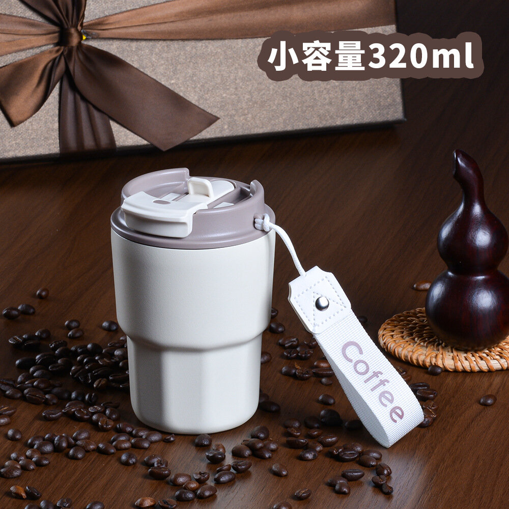 Модная брендовая кофейная кружка из нержавеющей стали 316, высококачественная керамическая термокружка, портативная дорожная кружка, интернет-знаменитость, кружка для воды, настраиваемая