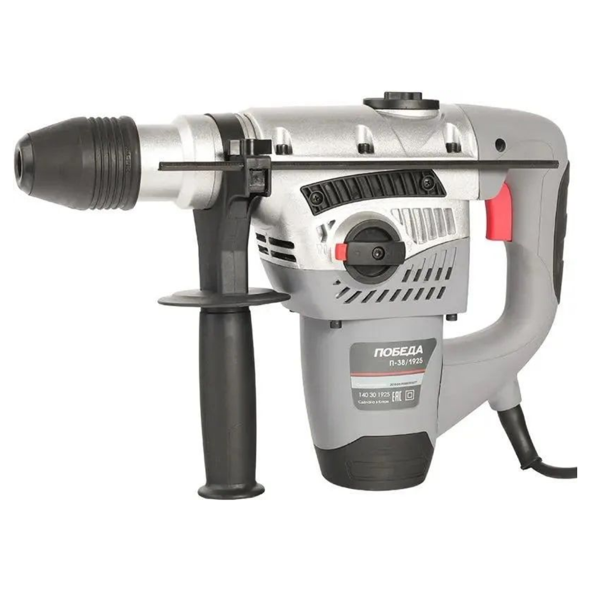 Перфоратор сетевой Победа П-38/1925 серый/черный, 1925 Вт, 9 Дж