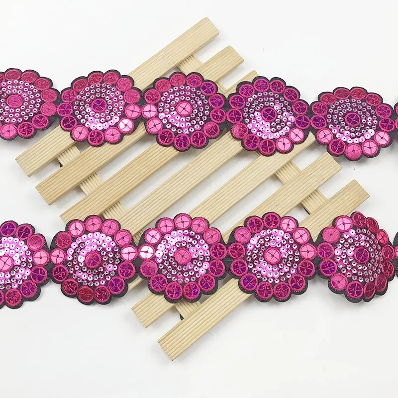 5 ярдов, ширина 6 см, аппликация, швейное ремесло для платья, одежды, ткани, блестки, цветочная лента, утюг на кружевной отделке