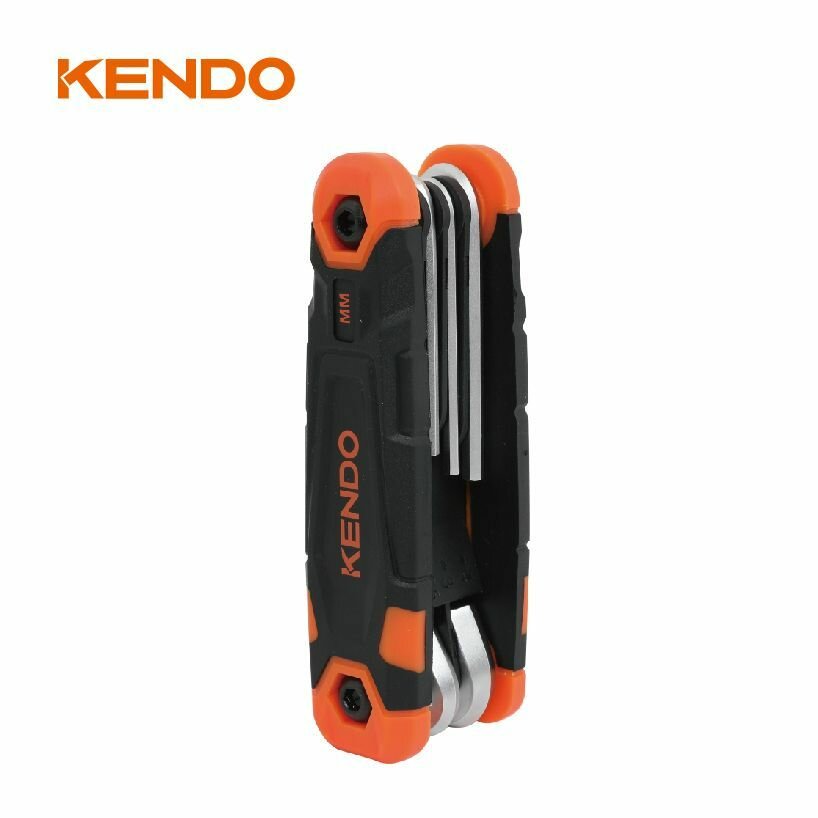 Набор складных шестигранных ключей KENDO 1.5, 2, 2.5, 3, 4, 5, 6, 8 мм 20717