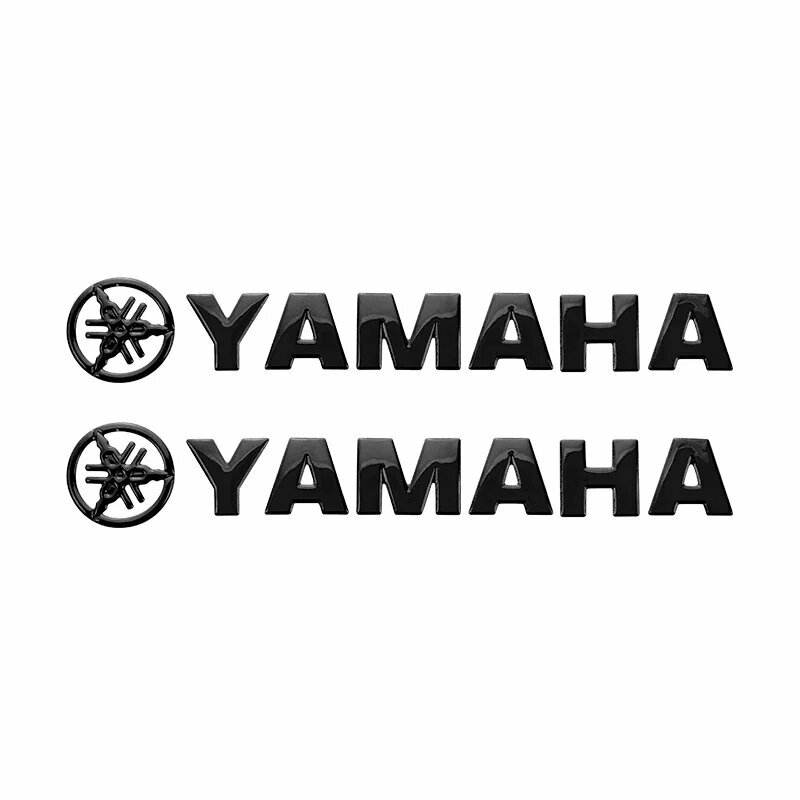 Наклейки Yamaha черные на шлем, мотоцикл