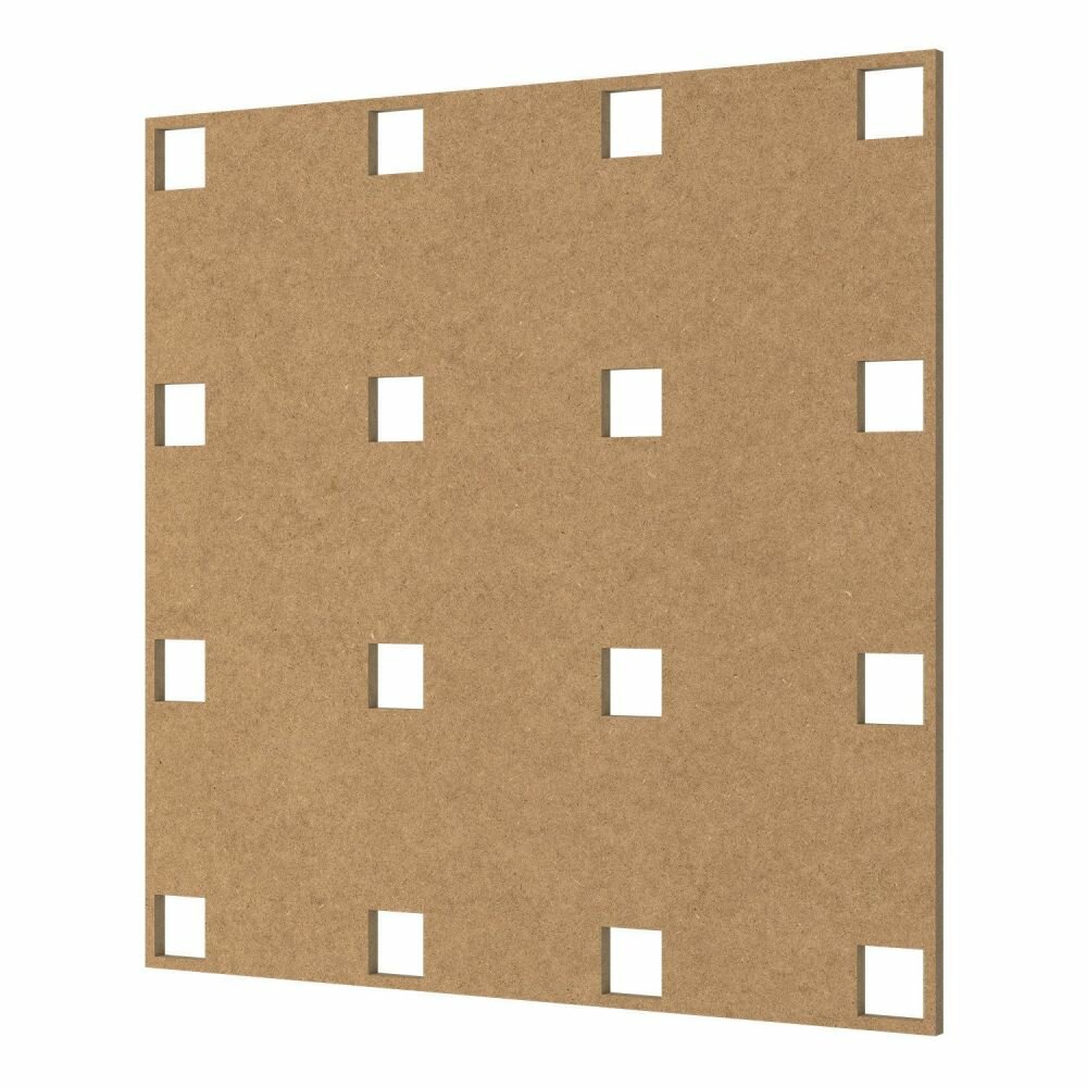 Перфорированная Панель Cosca Квадро 11-45 ХДФ Без Отделки В2070хШ930 мм / Коска.