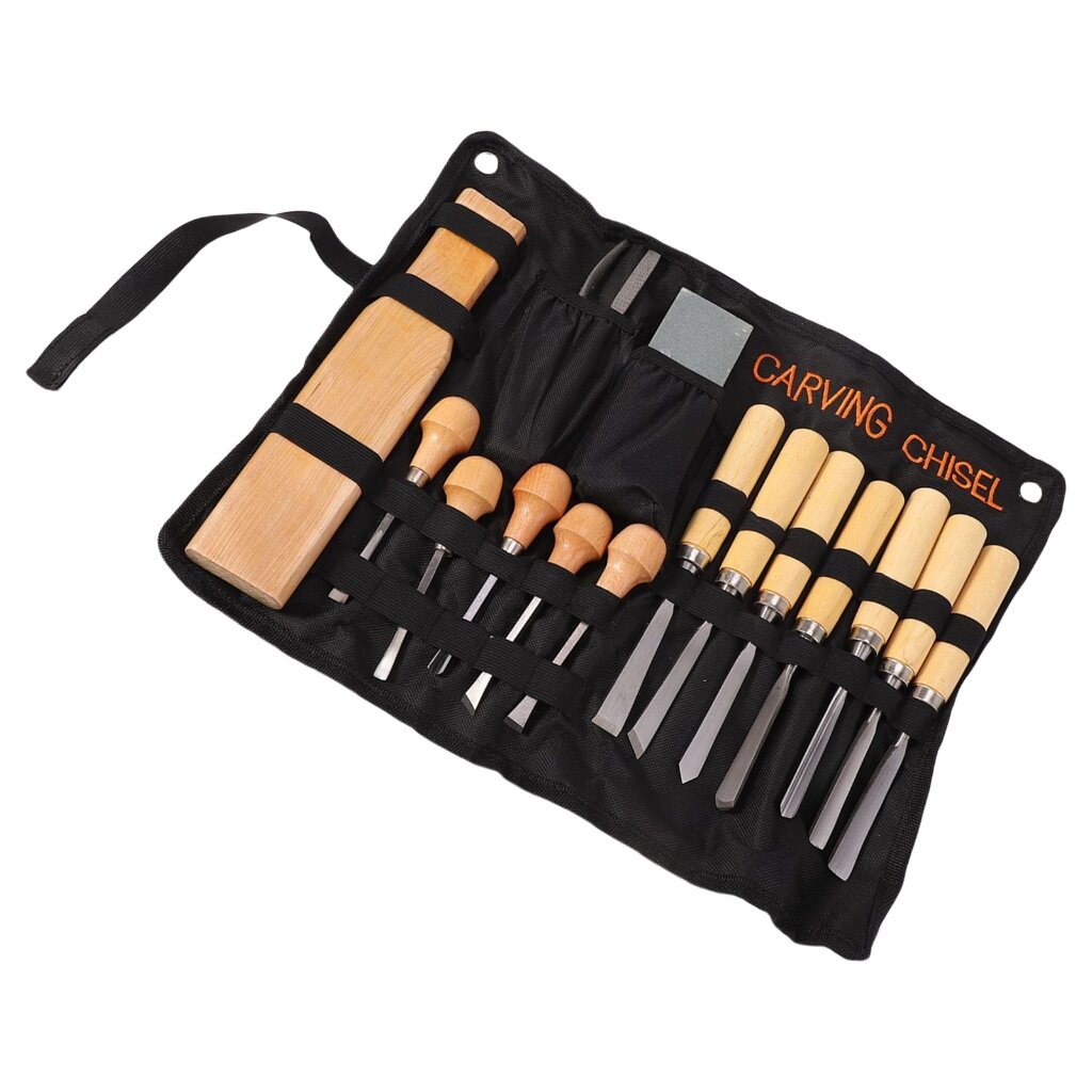 Набор разделочных ножей, стамесок для резьбы по дереву, инструментов для резьбы по дереву из 16 предметов