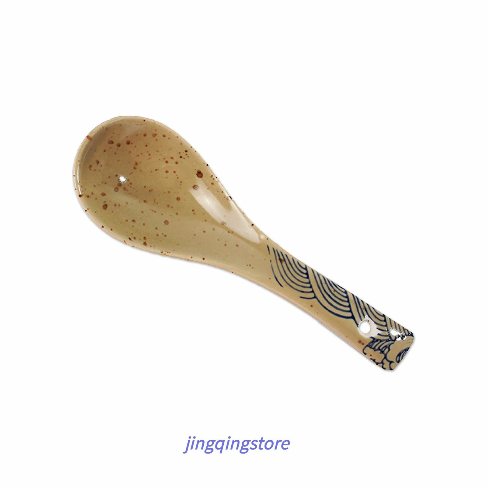 1 шт. японская керамическая ложка для супа, ручная роспись