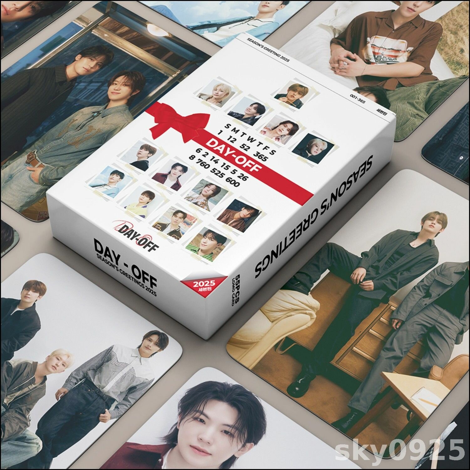 Эксклюзивный набор из 55 LOMO карт SEVENTEEN к альбому 2025 DAY OFF, включающий плакат и фотокарты Kpop группы Севентин